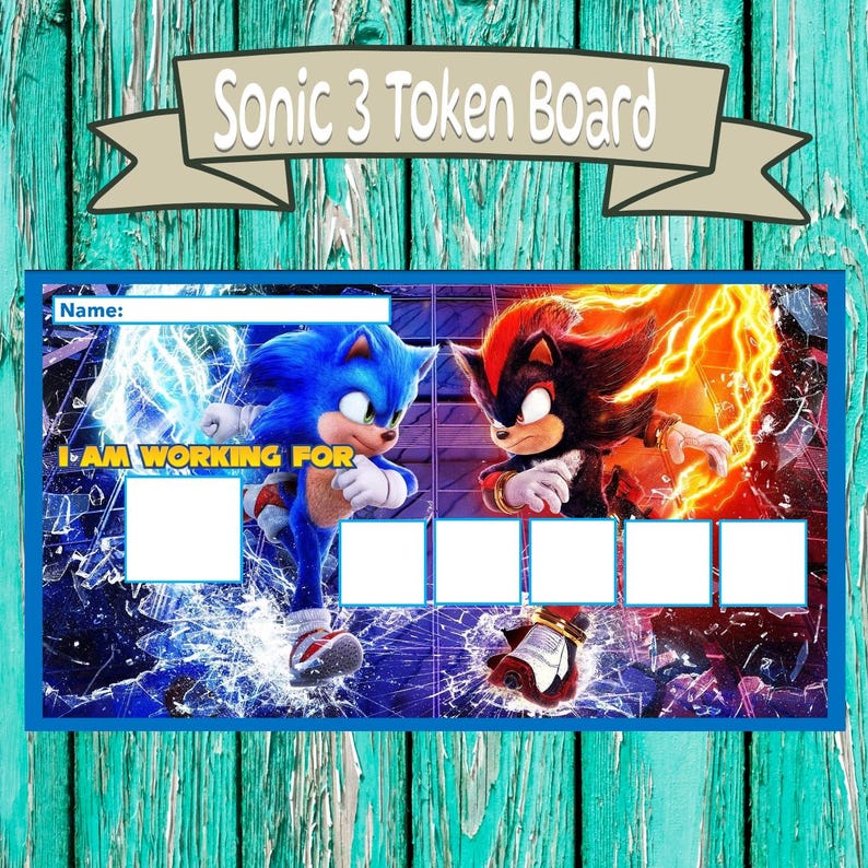 Sonic 3 Token Board Economy With 5 & 10 Token Board Options, ABA ...