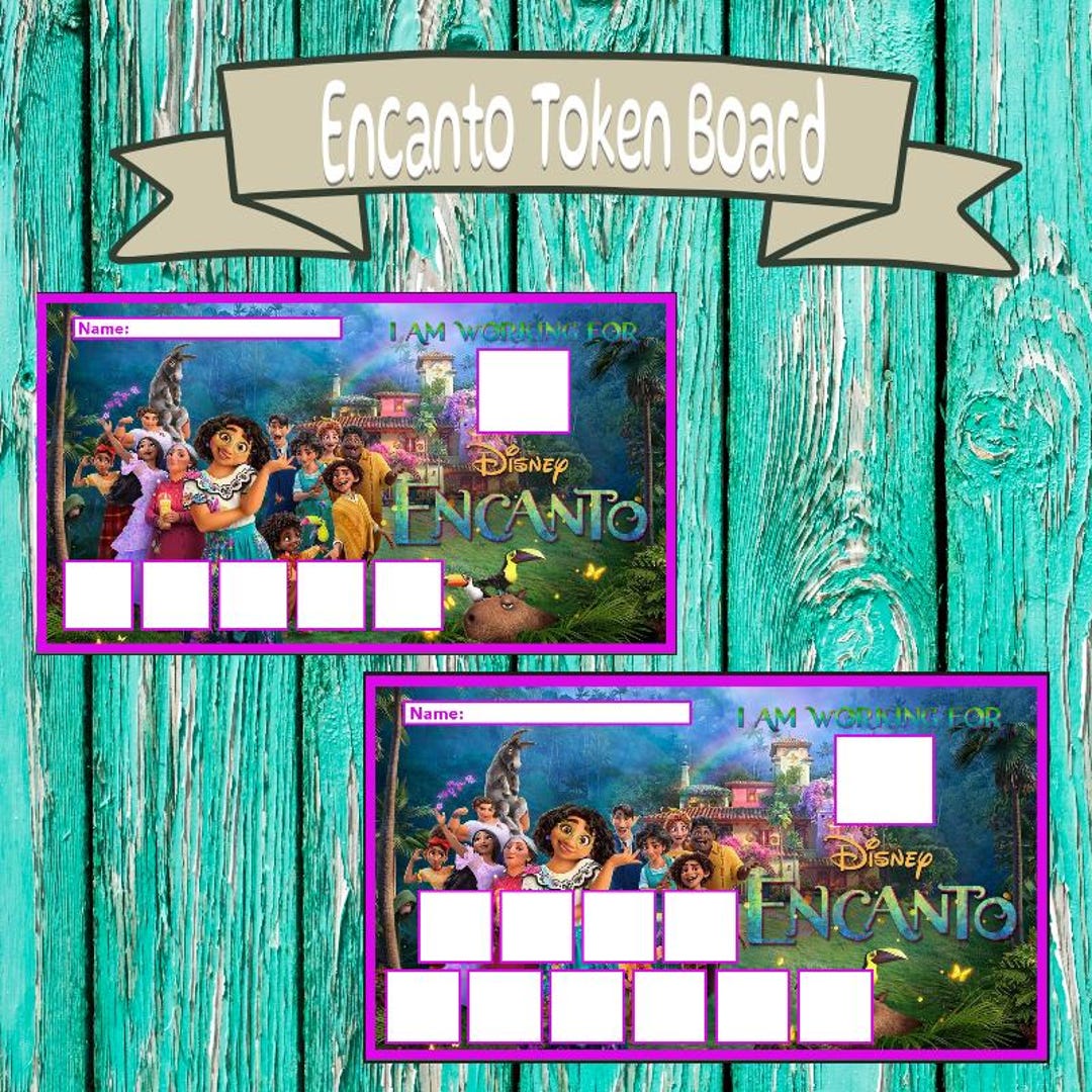 2 Encanto Token Boards, 5-10 Token Board Options Reinforcement, Visuals ...