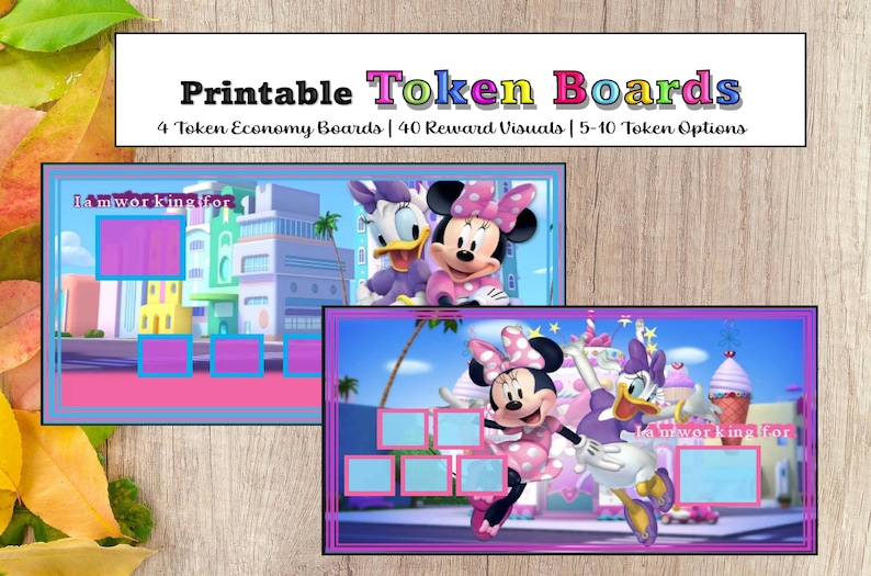 Minnie Mouse and Daisy Token Boards, Minnie Mouse Bowtoon | 5 & 10 ...
