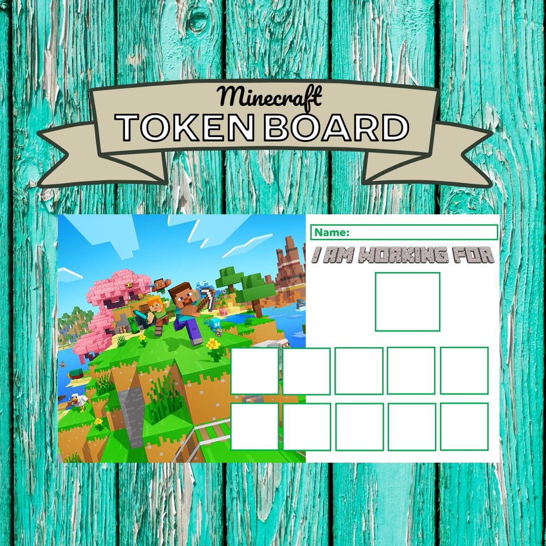Minecraft Token Board Economy With 4-10 Token Board Options, ABA ...