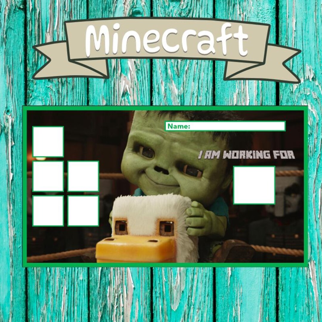 Chicken Jockey, A Minecraft Movie Token Board, 5-10 Token Board Options ...