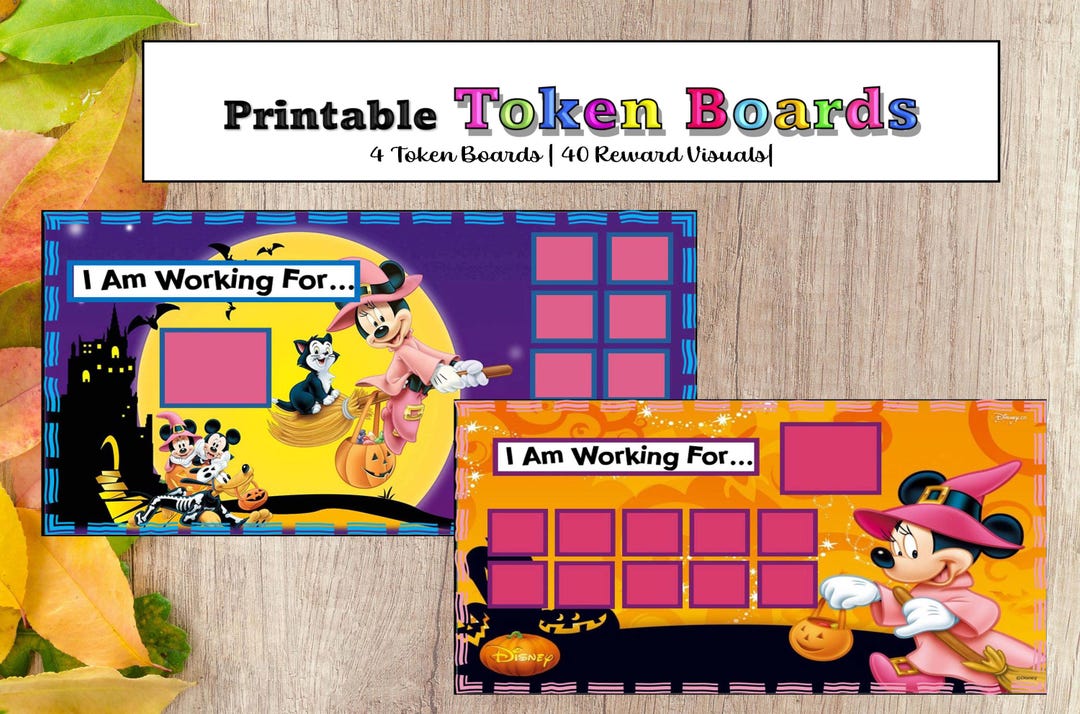 Halloween Minnie Mouse Boards, Minnie Mouse Bowtoon | 5 & 10 Tokens ...