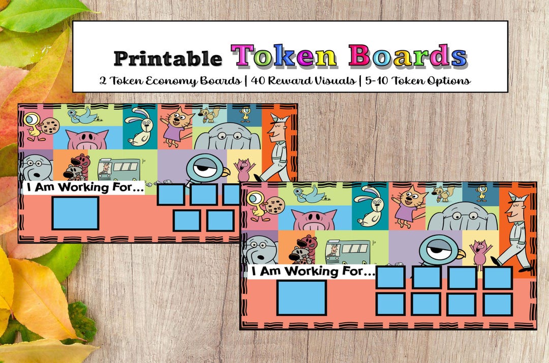 Mo Willems Pigeon Book Token Boards, 5 & 10 Tokens, Visuals, BCBA, RBT ...