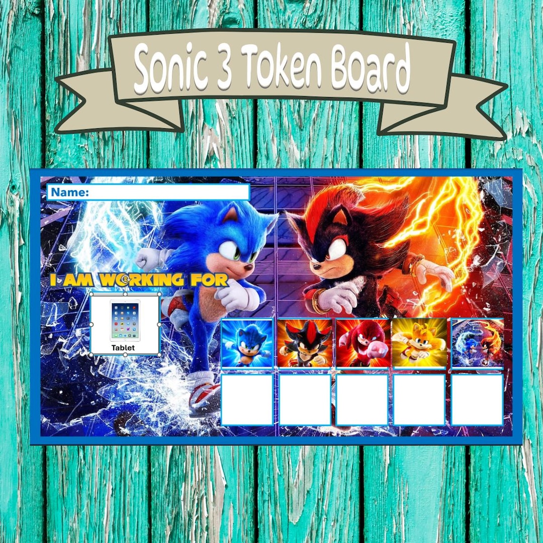 Sonic 3 Token Board Economy With 5 & 10 Token Board Options, ABA ...