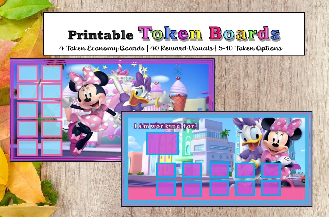 Minnie Mouse and Daisy Token Boards, Minnie Mouse Bowtoon | 5 & 10 ...