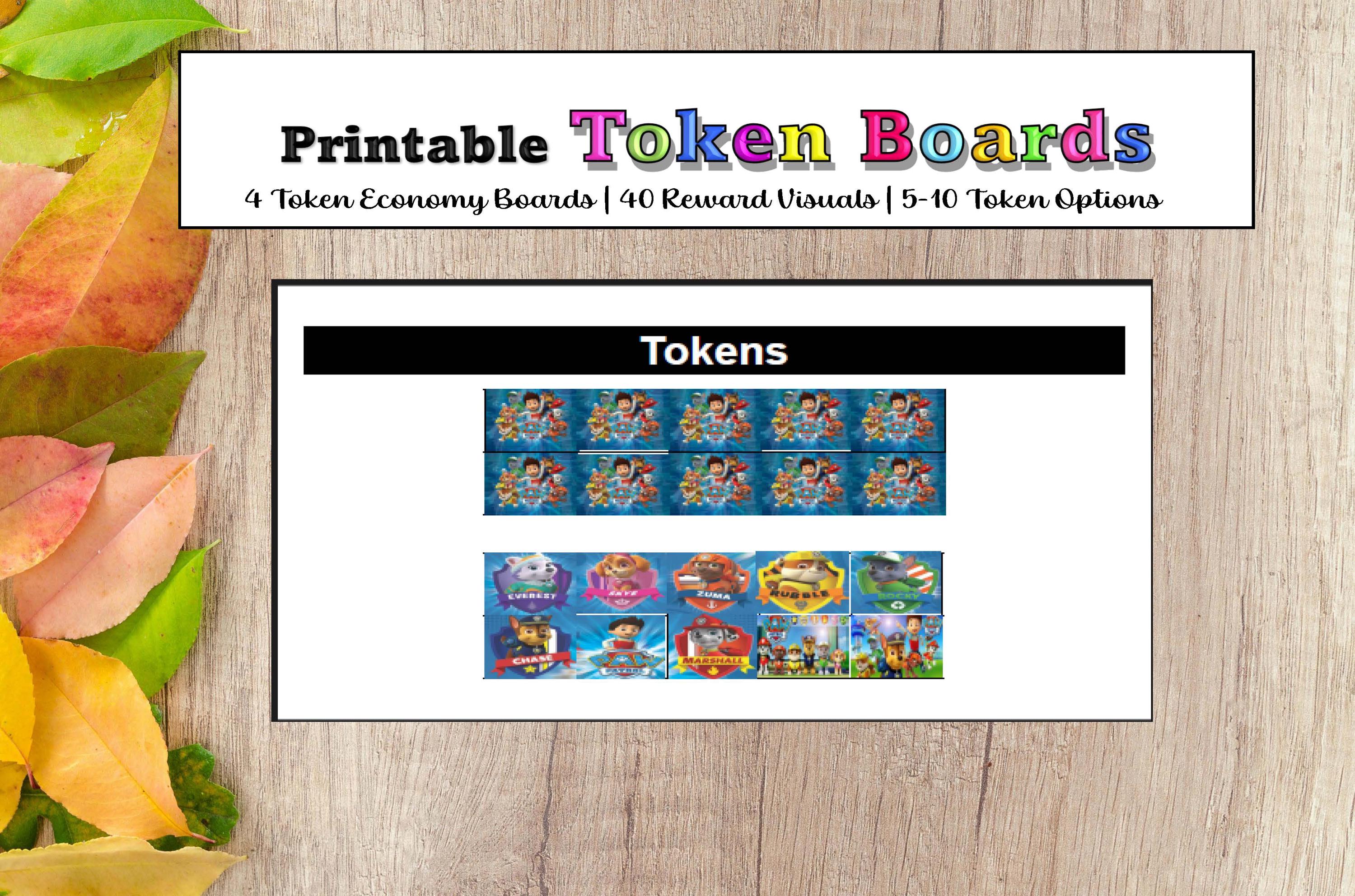 Paw Patrol Token Board Economy With 5 -10 Token Board Options, ABA ...
