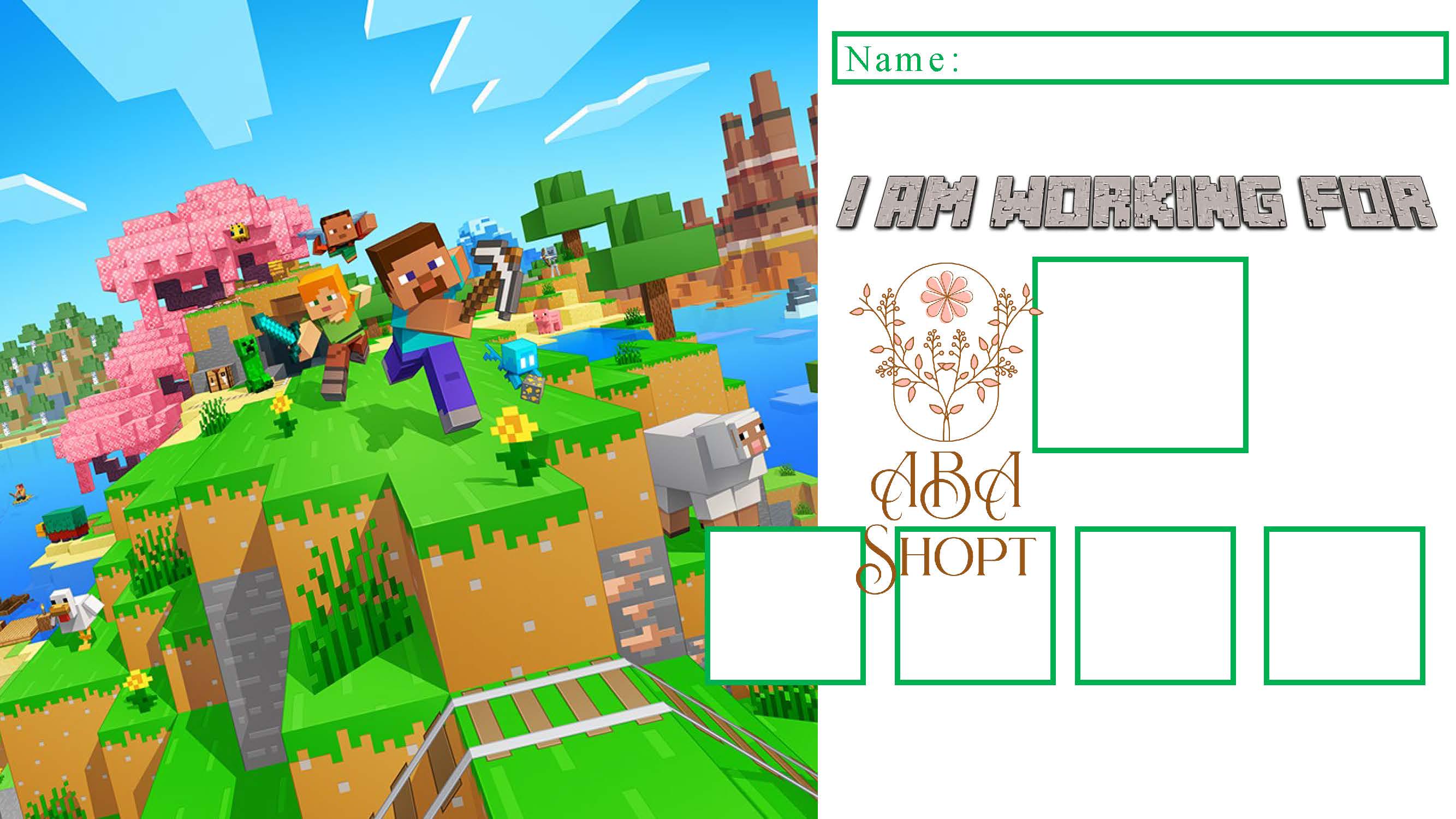 Minecraft Token Board Economy With 4-10 Token Board Options, ABA ...