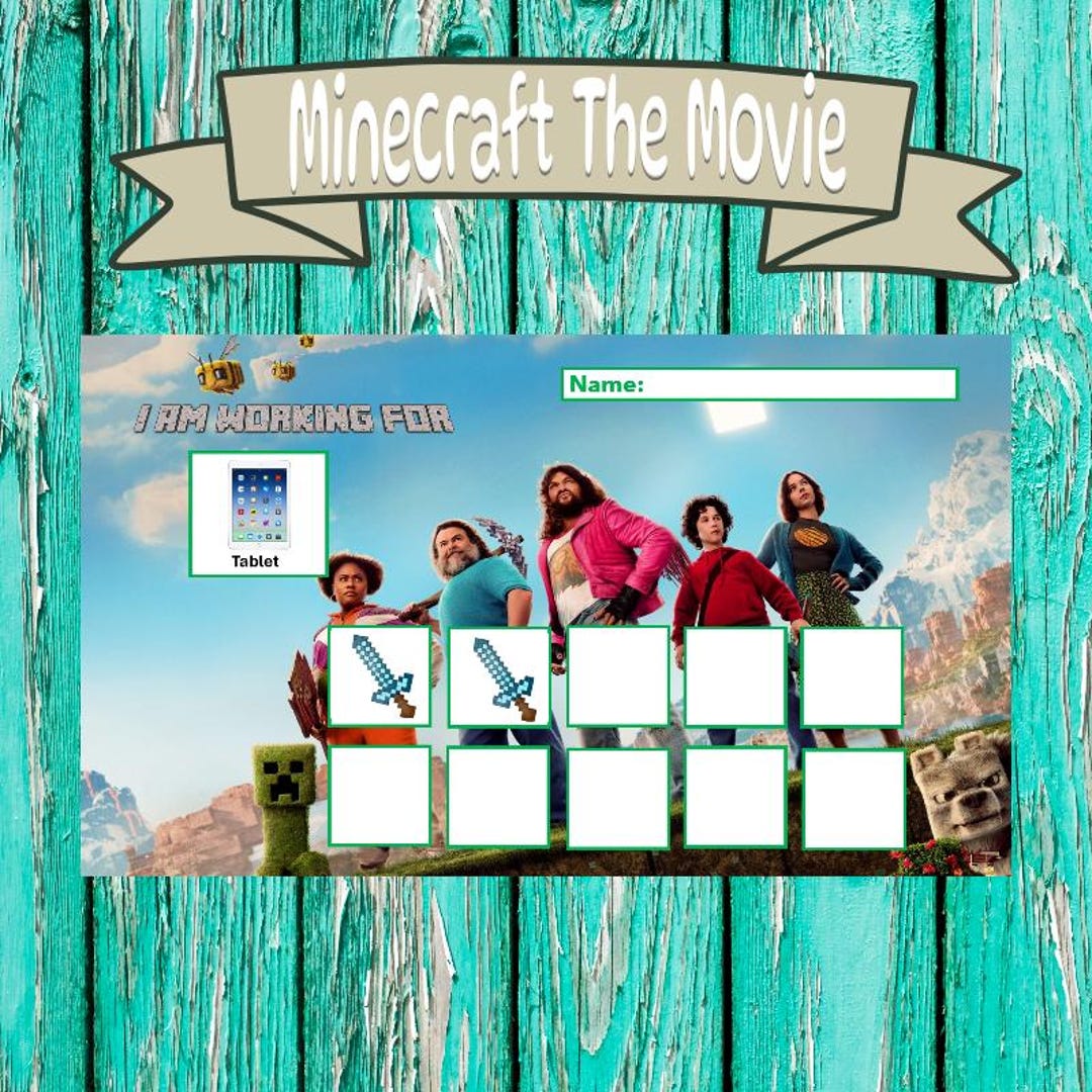 A Minecraft Movie Token Board Economy With 5-10 Token Board Options ...