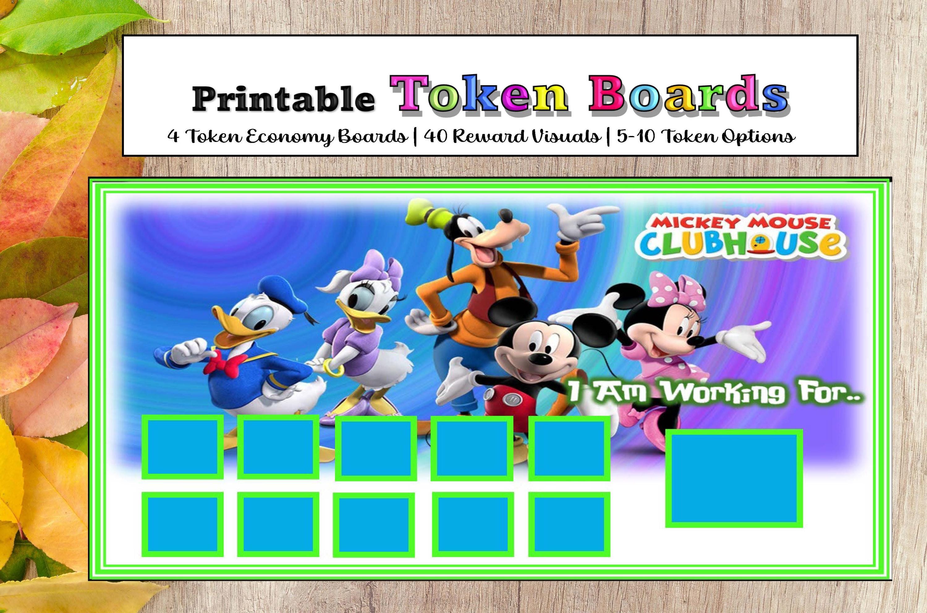 Mickey Mouse Club Token Boards, Disney Token Board | 5 & 10 Tokens ...
