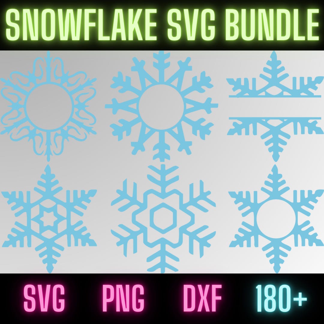 Snowflake Svg, Simple Snowflake Svg, Snow Flake Svg Bundle, Snowflake ...