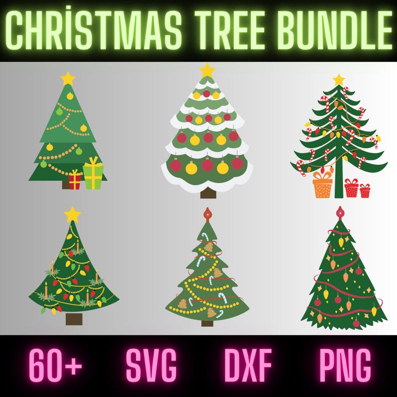 Christmas Tree SVG, Christmas Clipart, Tree Silhouette, Chirstmas ...