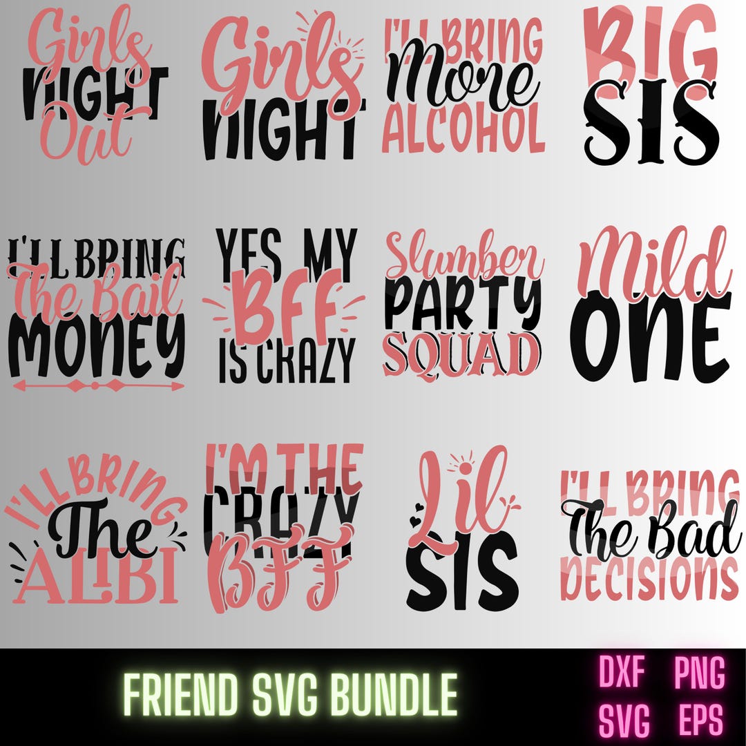 Friendship Svg Bundle, Best Friend Svg Bundle, Friend Svg Bundle ...