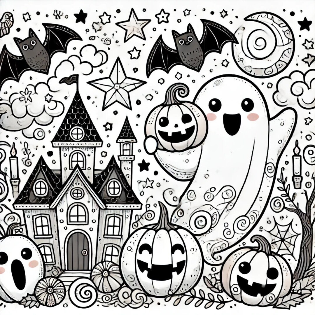 Digital Print, Instant Download, Halloween Themed, Spooky, Cute, Easy ...