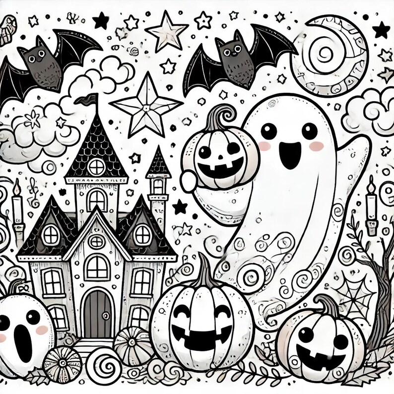 Digital Print, Instant Download, Halloween Themed, Spooky, Cute, Easy ...