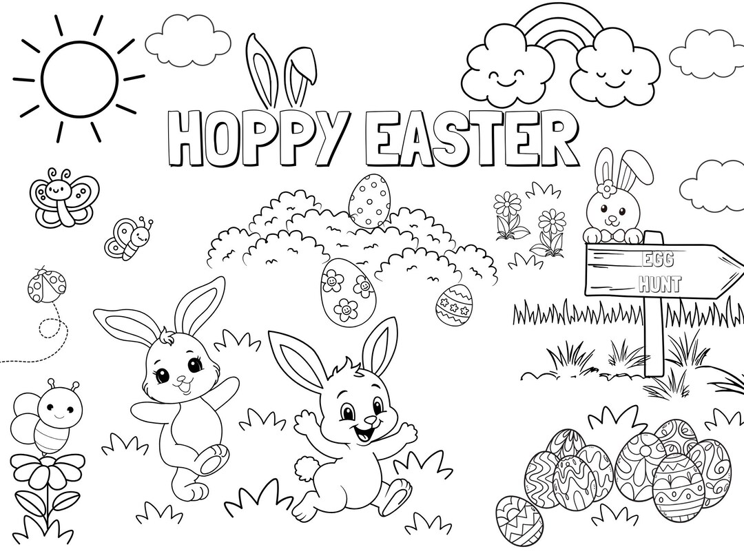 Easter Colouring Activity - Etsy