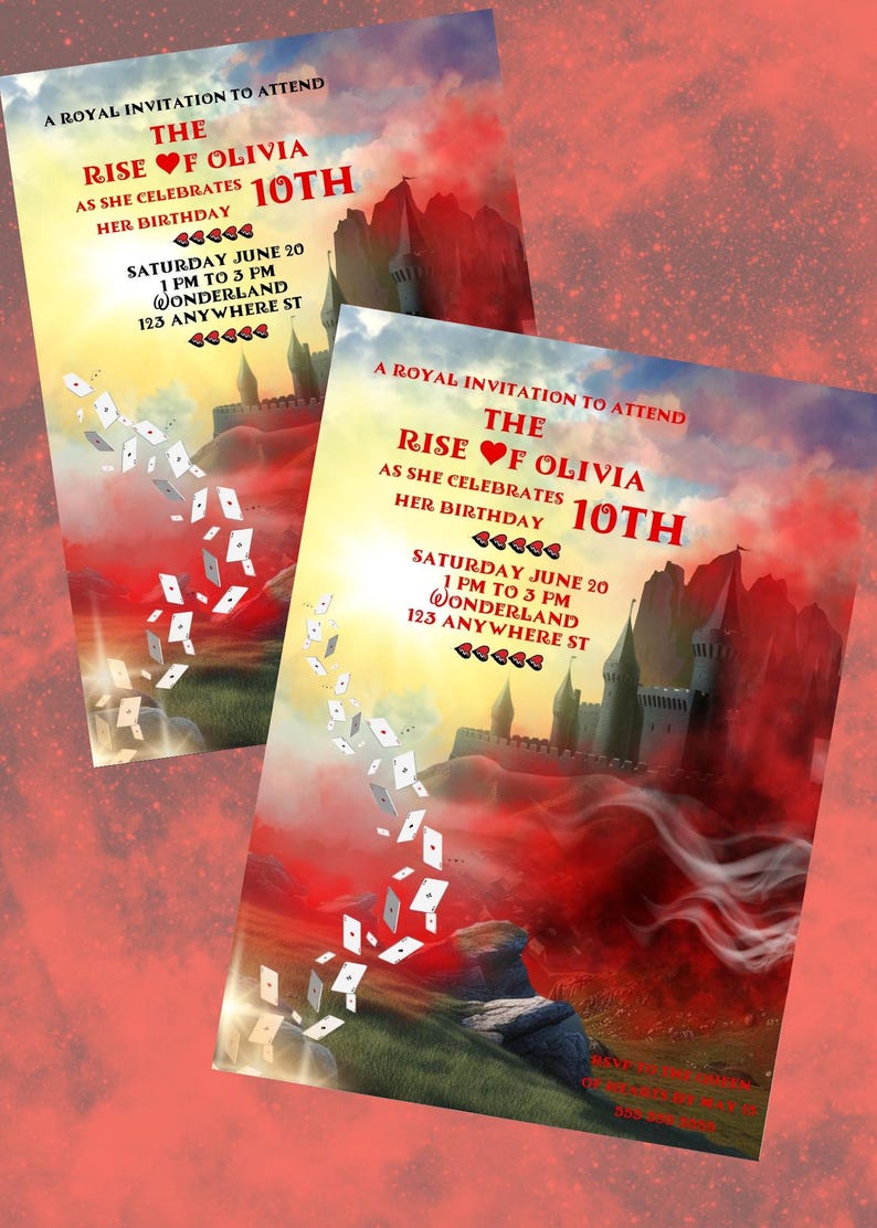 The Rise of Red Invitation - Etsy