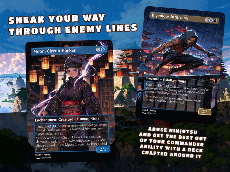 Yuriko Anime MTG Commander Deck: Ninja Theme, Ready to Play - Etsy