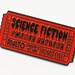 Science Fiction Double Feature Ticket Soft Enamel Pin Red | Etsy