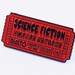 Science Fiction Double Feature Ticket Soft Enamel Pin Red | Etsy