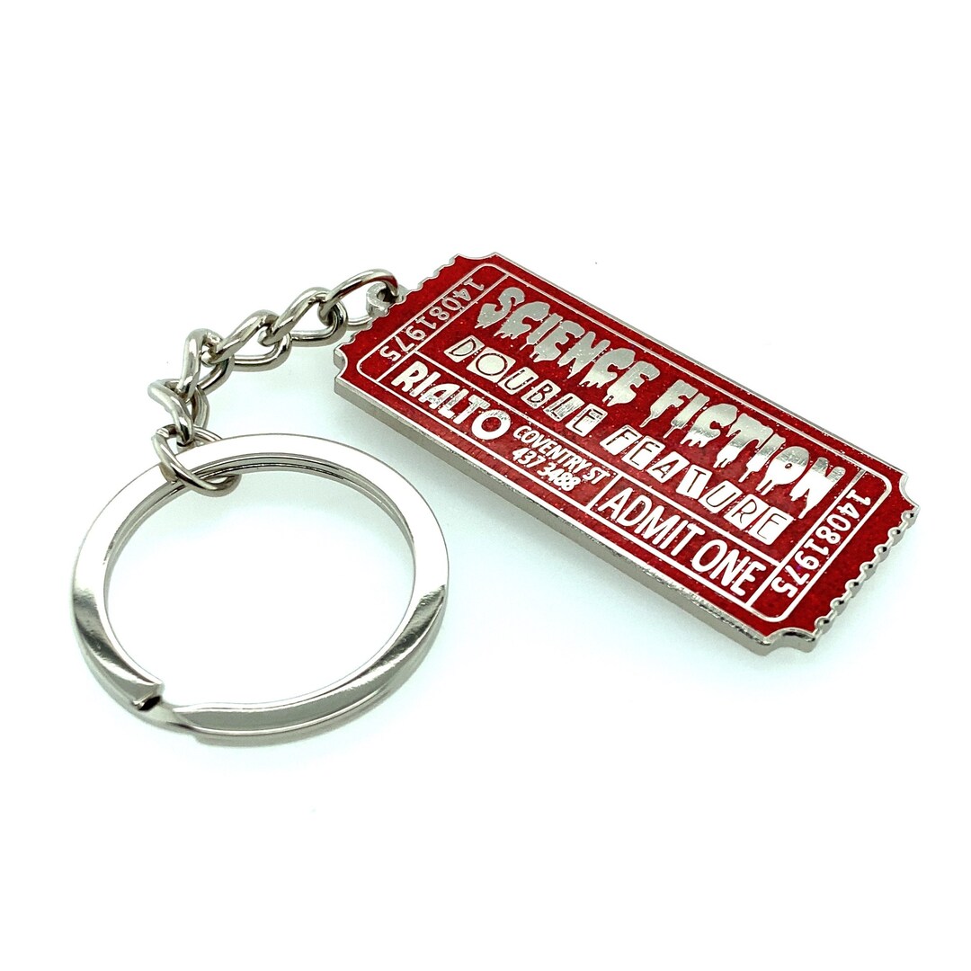 Science Fiction Double Feature Ticket Glitter Keyring - Rocky Horror ...
