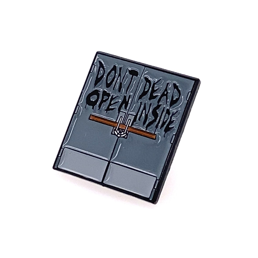 Don't Dead Open Inside Enamel Pin - Lapel Brooch - Zombie Door - Etsy