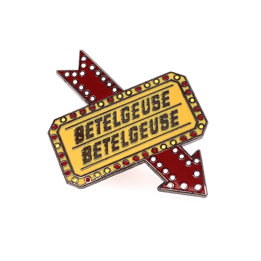 Beetlejuice Neon Sign Hard Enamel Pin Lapel Brooch Betelgeuse - Etsy UK