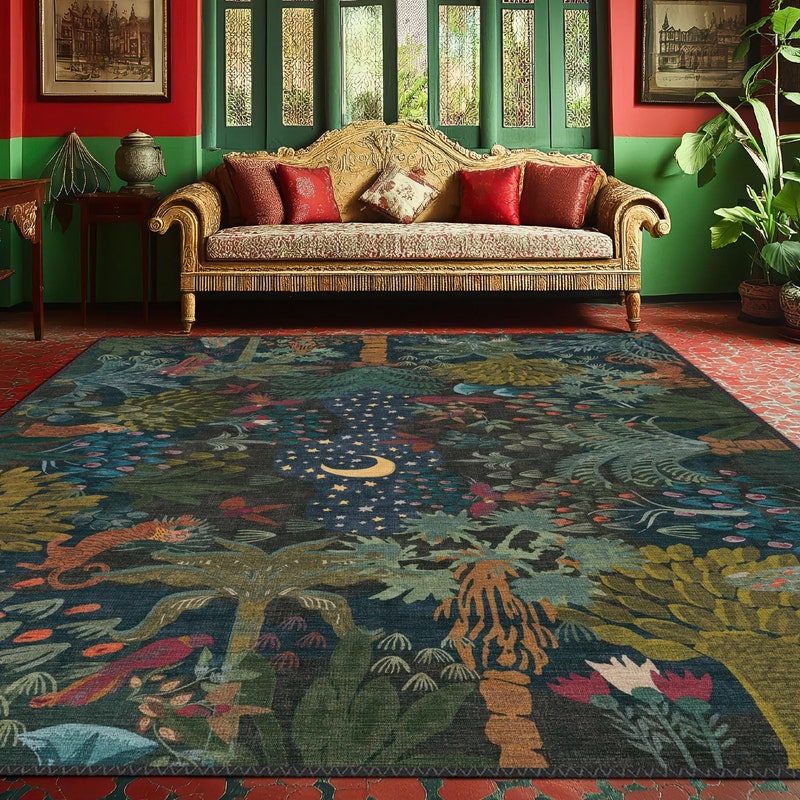 Forest Green Rug - Etsy UK