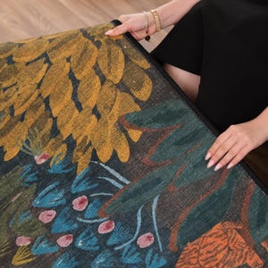 Moonlit Forest Round Rug, Boho Chic Carpet - Etsy