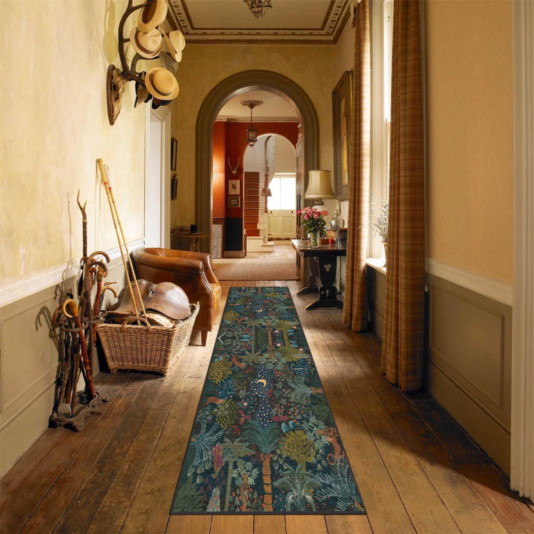 Forest Animals Hallway Runner, Turkish Oriental Rug - Etsy UK
