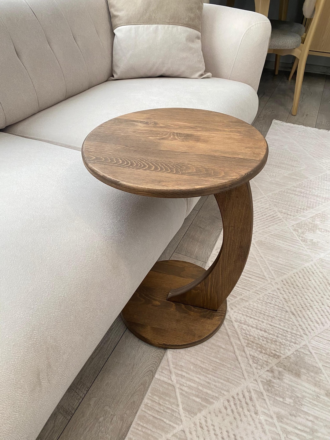 Walnut, Natural Wood C Coffee Table Sofa Table Side Table Nesting ...