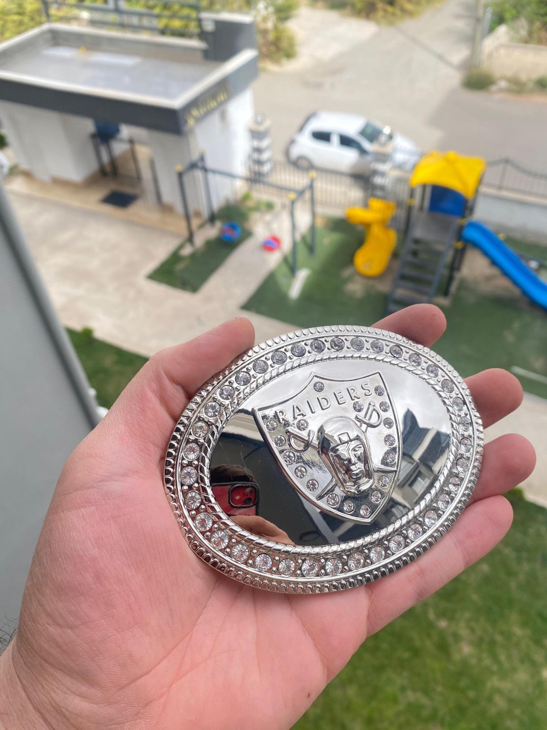 Raiders Belt Buckle. Shiny Belt Buckle. 4cm Belt Buckle. Stone Buckle ...