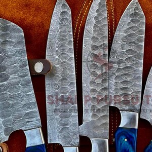 Hand Forged 5-pieces Damascus Knives Set, Premium Kitchen Knives ...
