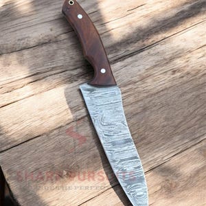 Hand Forged Damascus BBQ Grill Set| Fork| Spatula| Tong| Chef Knife ...