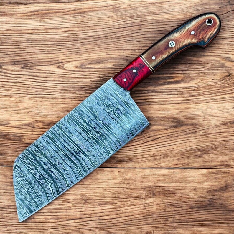 Hand-forged Damascus Chef Knife Set- Exotic Handle, Sharp Kitchen ...