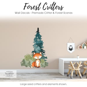 Forest Critters Vinyl Decal Vignette Forest Scene - Back40life (PC-001F ...