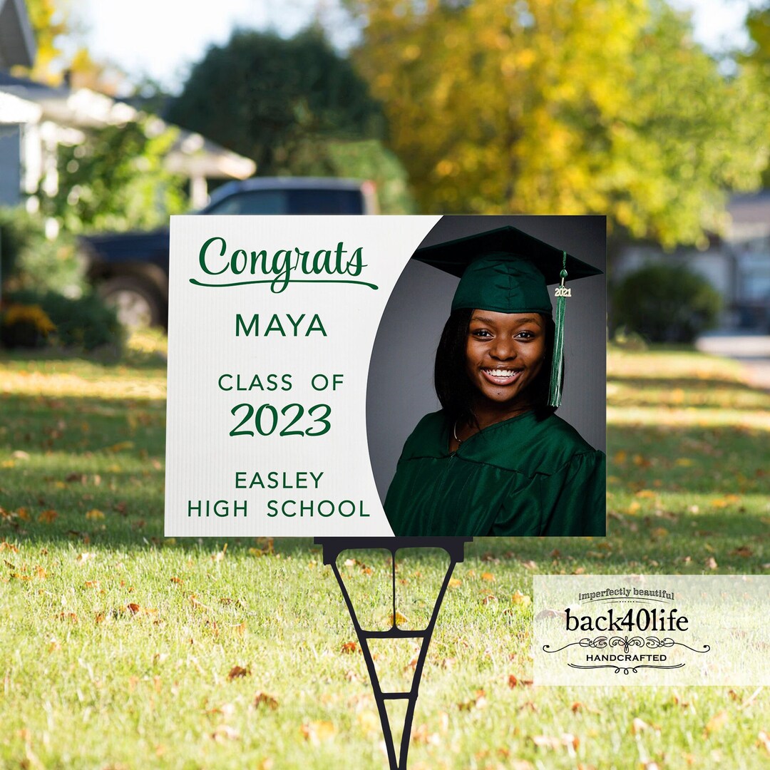 Graduation Announcement Coroplast Yard Sign s-111f Back40life - Etsy