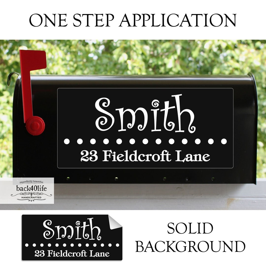 Personalized Mailbox Numbers - Street Address Vinyl Decal - Custom ...