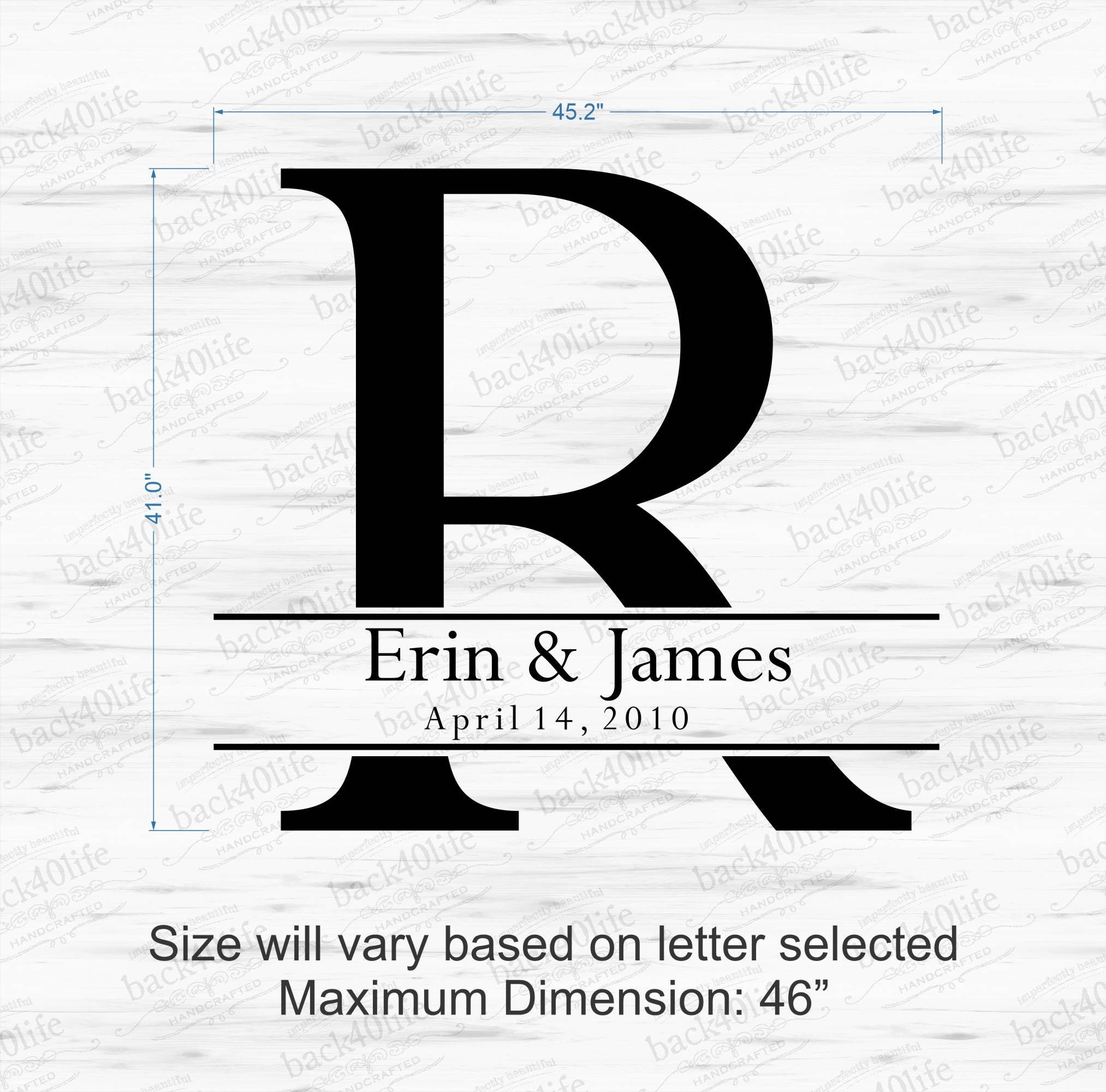 Classic Monogram Initial Wedding Reception Dance Floor Vinyl - Etsy