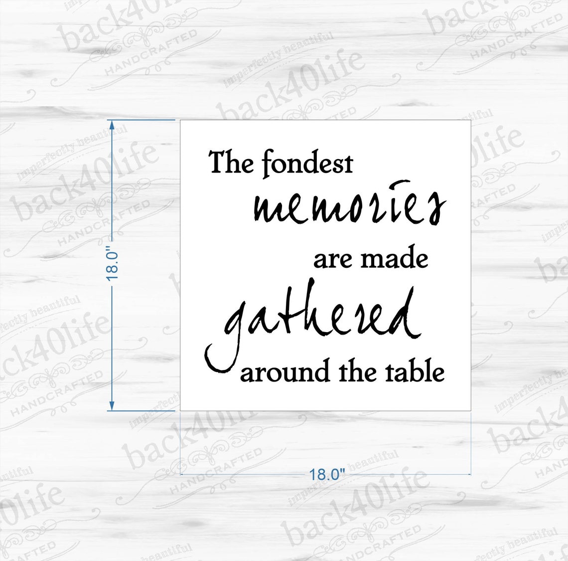 The Fondest Memories Are Made Gathered Around the Table Wood - Etsy