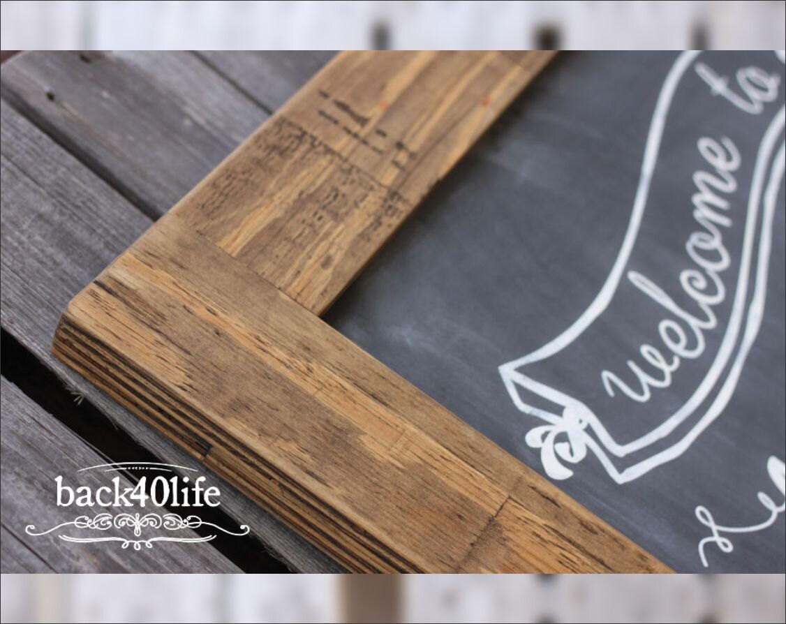 Chalkboard Wedding or Reception Welcome Sign w-040b | Etsy