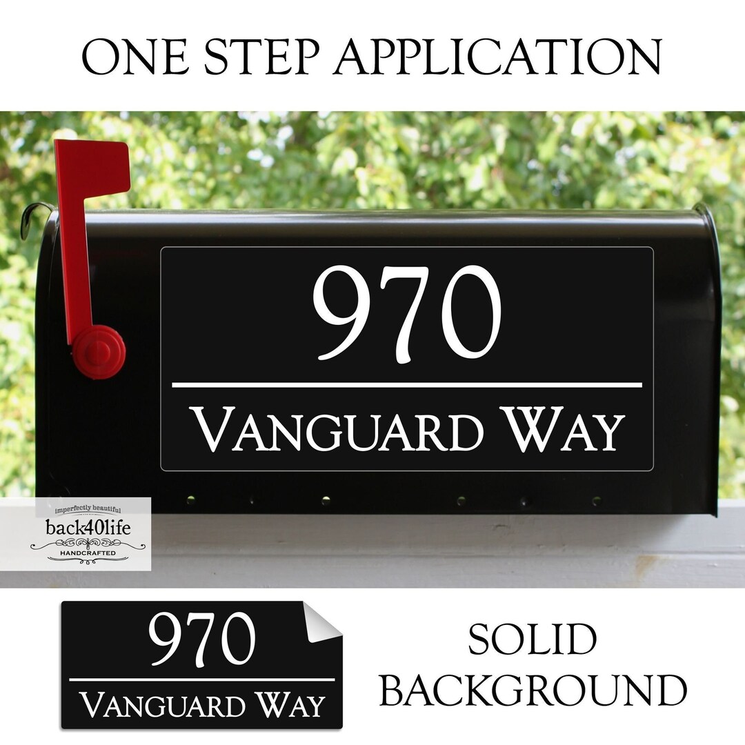 Personalized Mailbox Numbers - Street Address Vinyl Decal - Custom ...