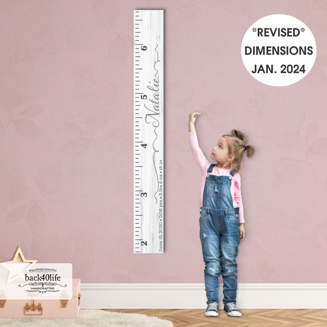 Custom Wooden Growth Chart - Personalized Height Ruler for Kids ...
