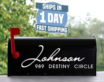 Script Mailbox Address Numbers Script Modern Mailbox Numbers - Etsy