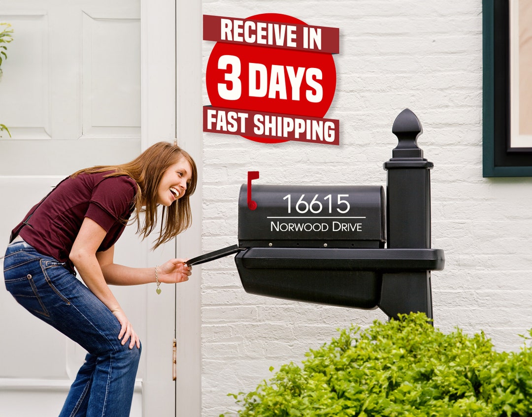 Personalized Mailbox Numbers Street Address Vinyl Decal - Etsy