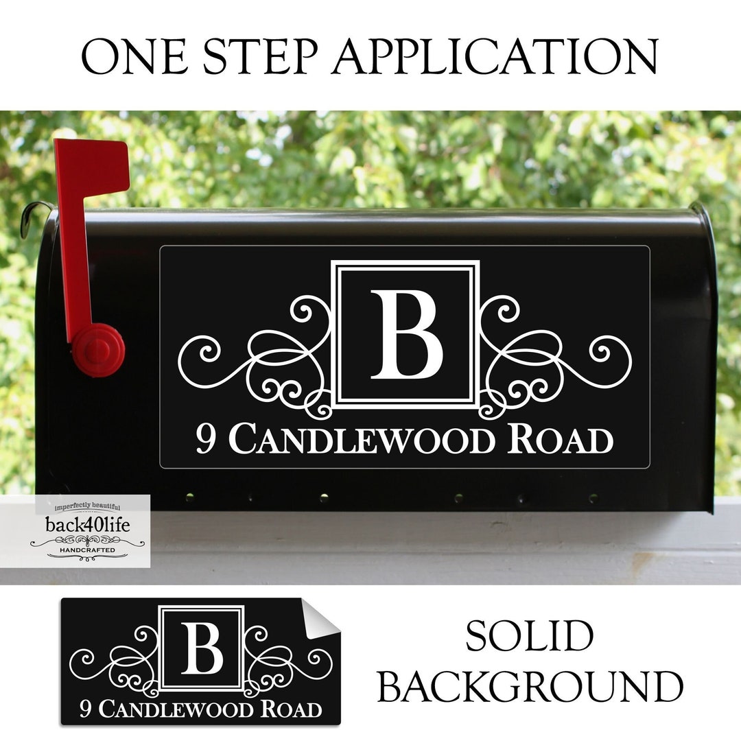 Mailbox Numbers Street Address Vinyl Decal (e-004b-bkg) - Back40life - Etsy