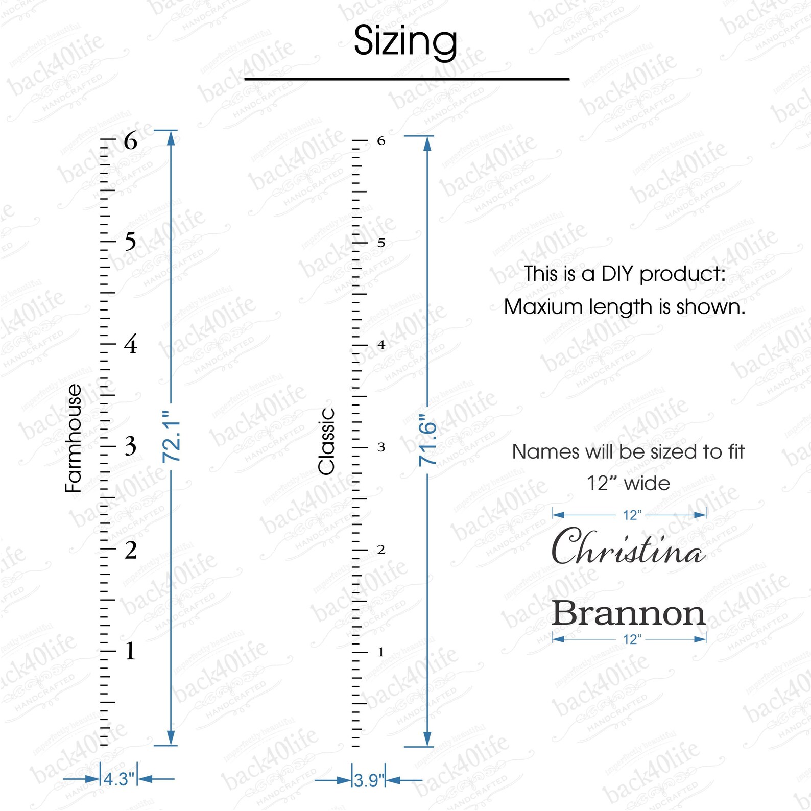 DIY Vinyl Kids Growth Chart Ruler Decal for Boys and Girls GC-DCL ...
