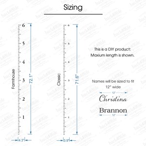 DIY Vinyl Kids Growth Chart Ruler Decal for Boys and Girls (GC-DCL ...
