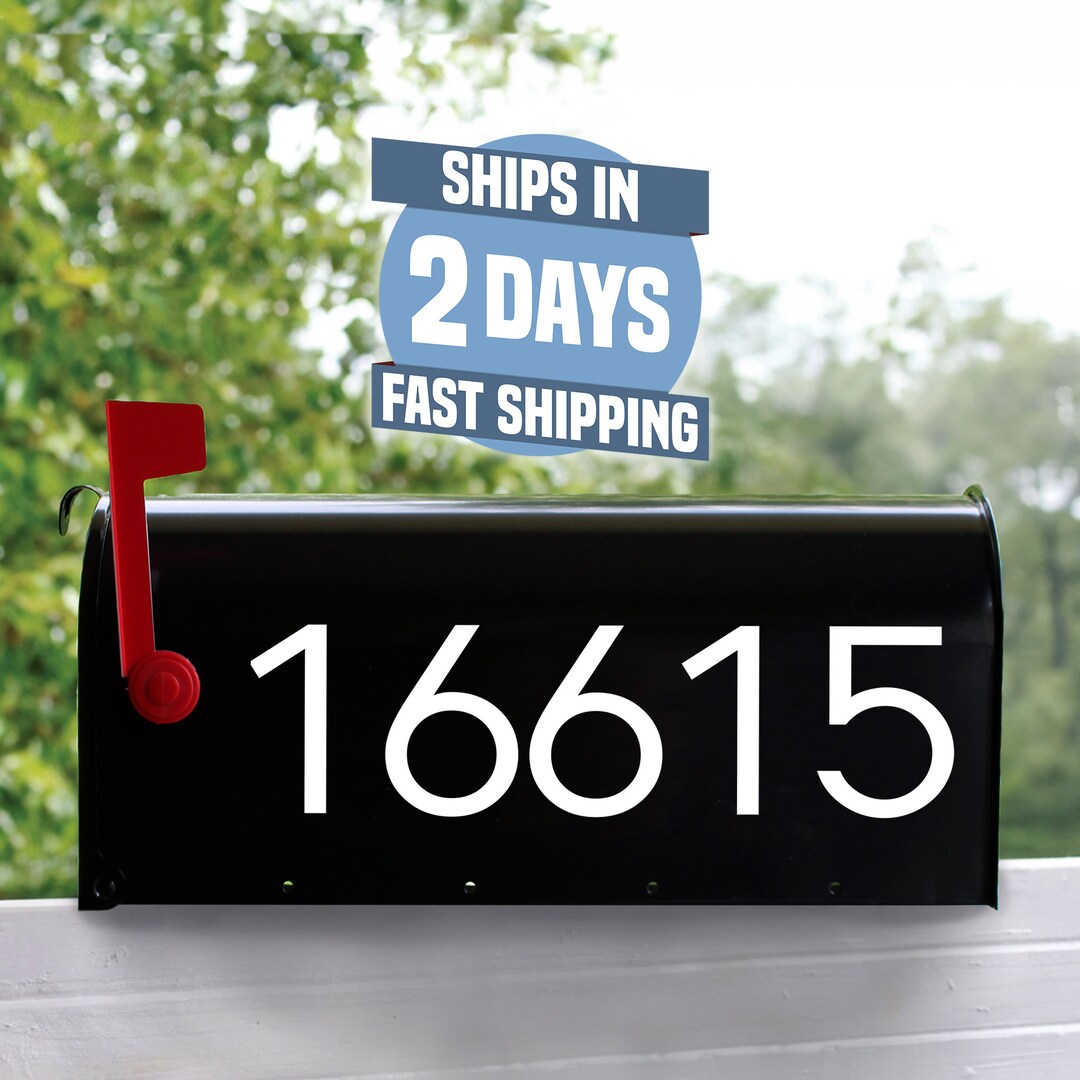 Personalized Mailbox Numbers Street Address Vinyl Decal Custom ...