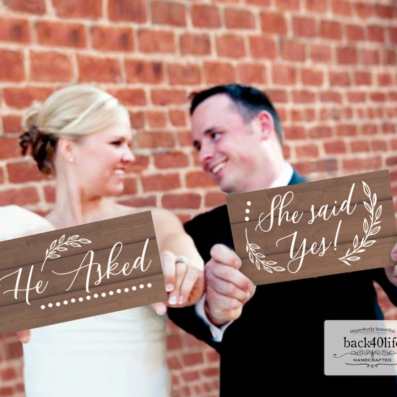 She Said Yes Banner - Etsy