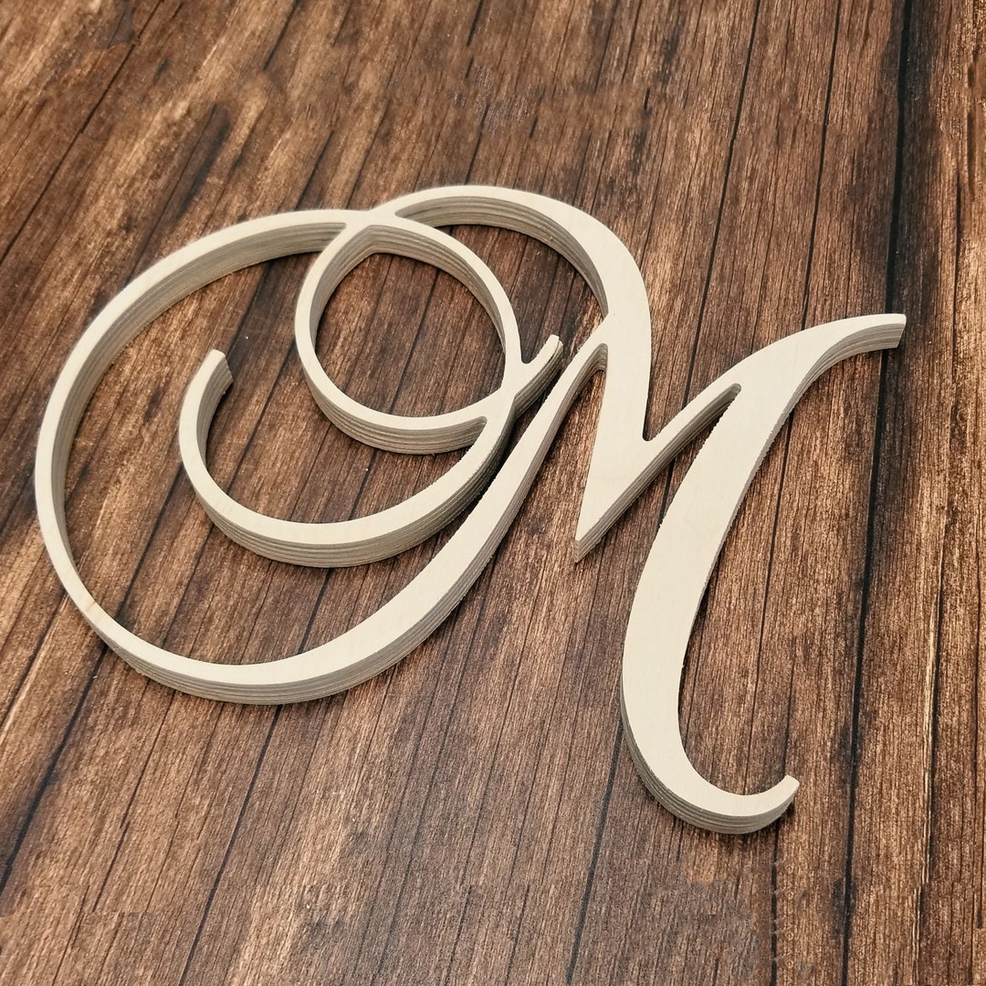 Precision Cut Script Wood Letter (LC-04) - Back40life - Etsy